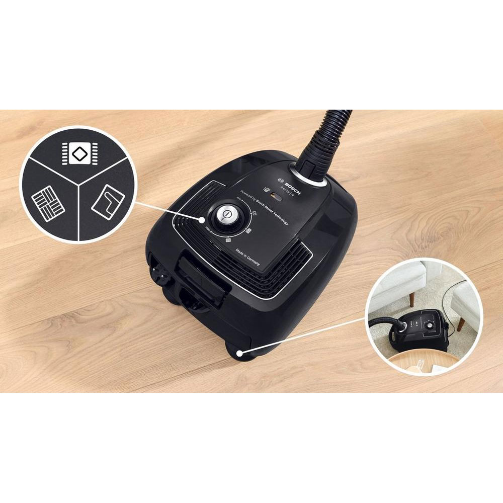 Bosch BGL38BA3GB Serie 4 ProEco 850W Bagged Cylinder Vacuum Cleaner - Black
