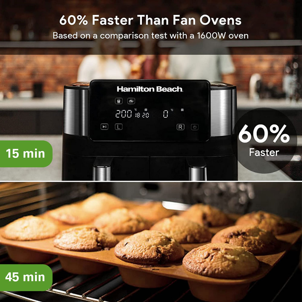 Hamilton Beach HealthyCook Dual 2 x 4L Air Fryer HB4006 | Freenet ...