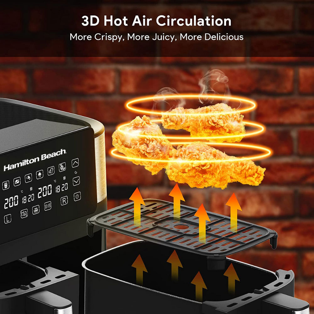 Hamilton Beach HealthyCook Dual 2 x 4L Air Fryer HB4006 | Freenet ...