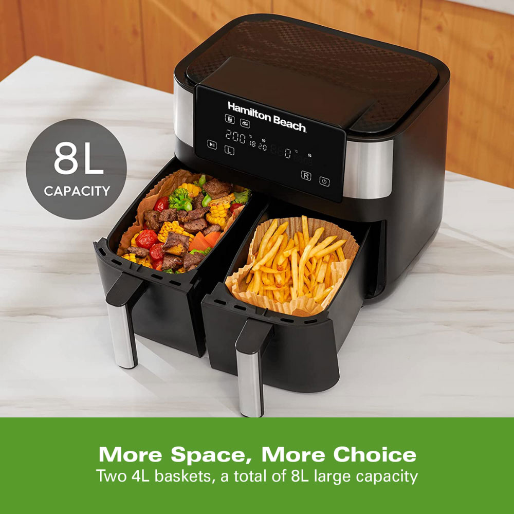 Hamilton Beach HealthyCook Dual 2 x 4L Air Fryer HB4006 | Freenet ...