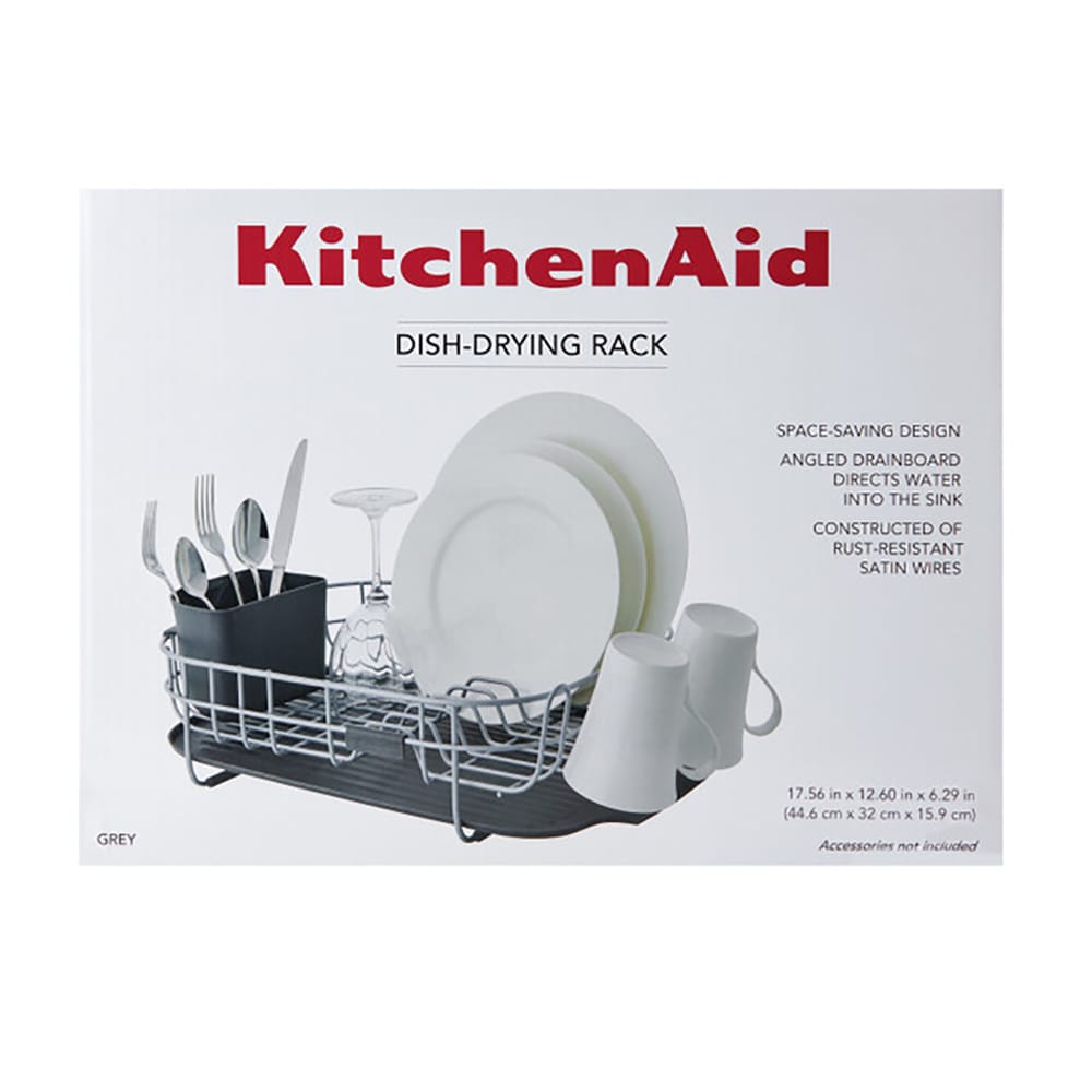 KitchenAid KEG197OSGR Low Profile Dish Dry Rack in Grey | Best Price ...
