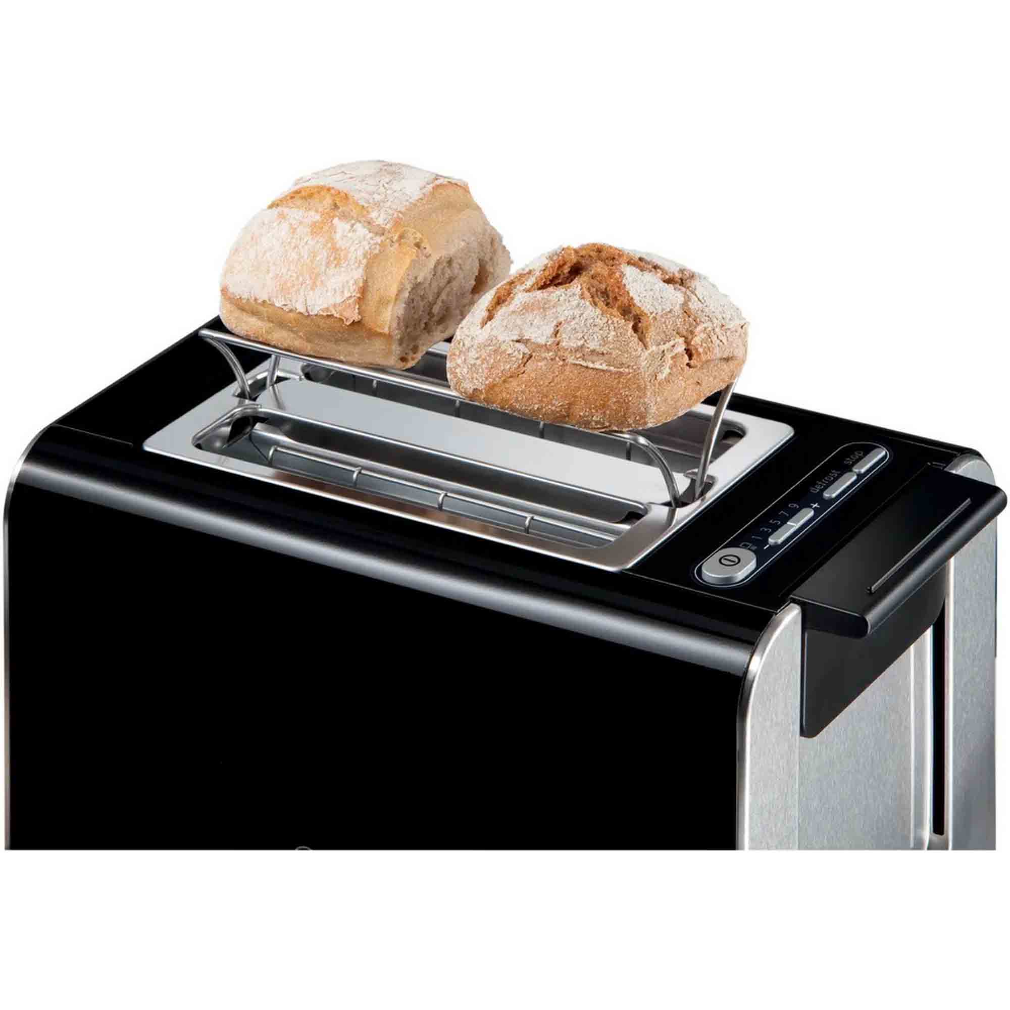 Bosch TAT8613NGB 2 Slice Black Toaster with Warming Rack