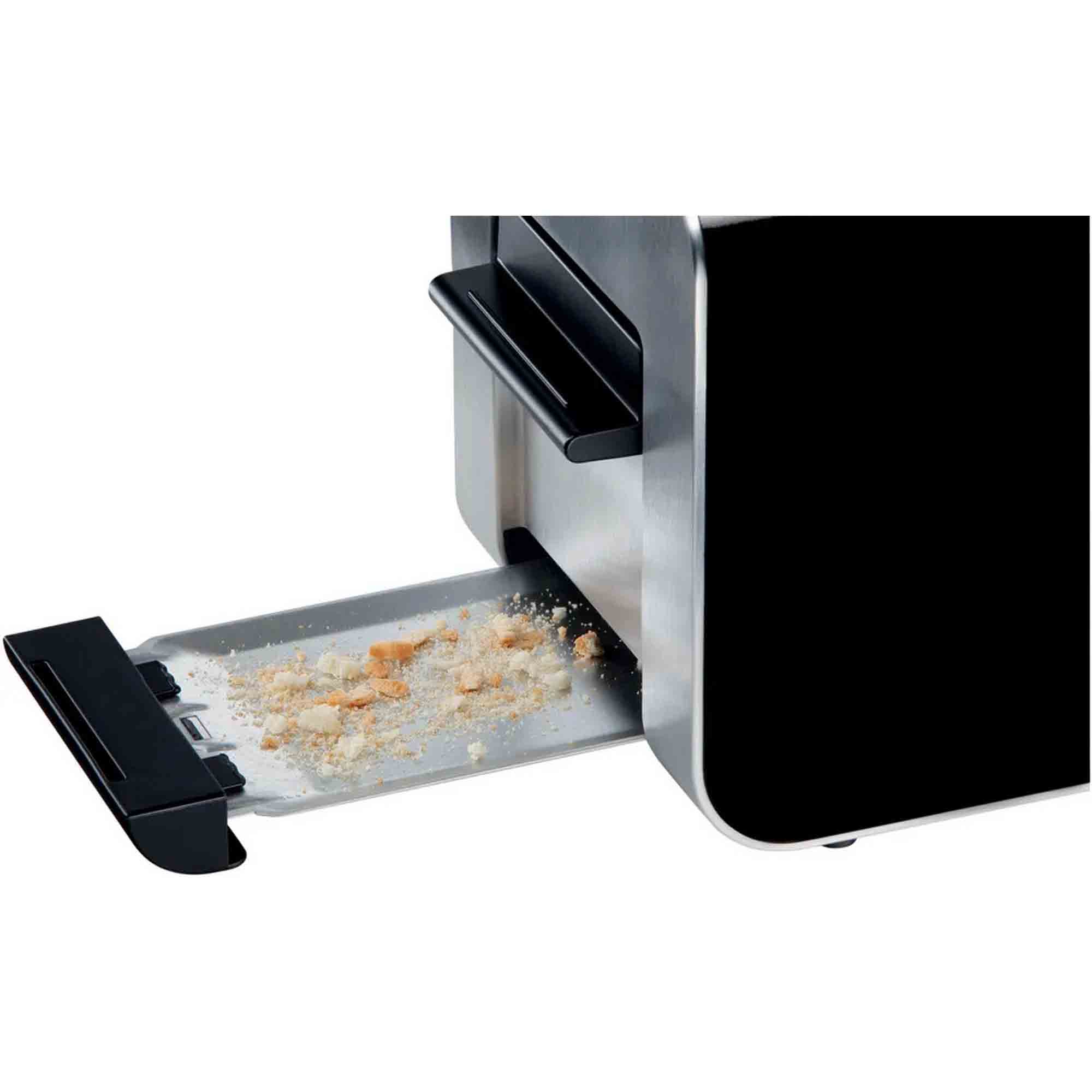Bosch TAT8613NGB 2 Slice Black Toaster with Warming Rack